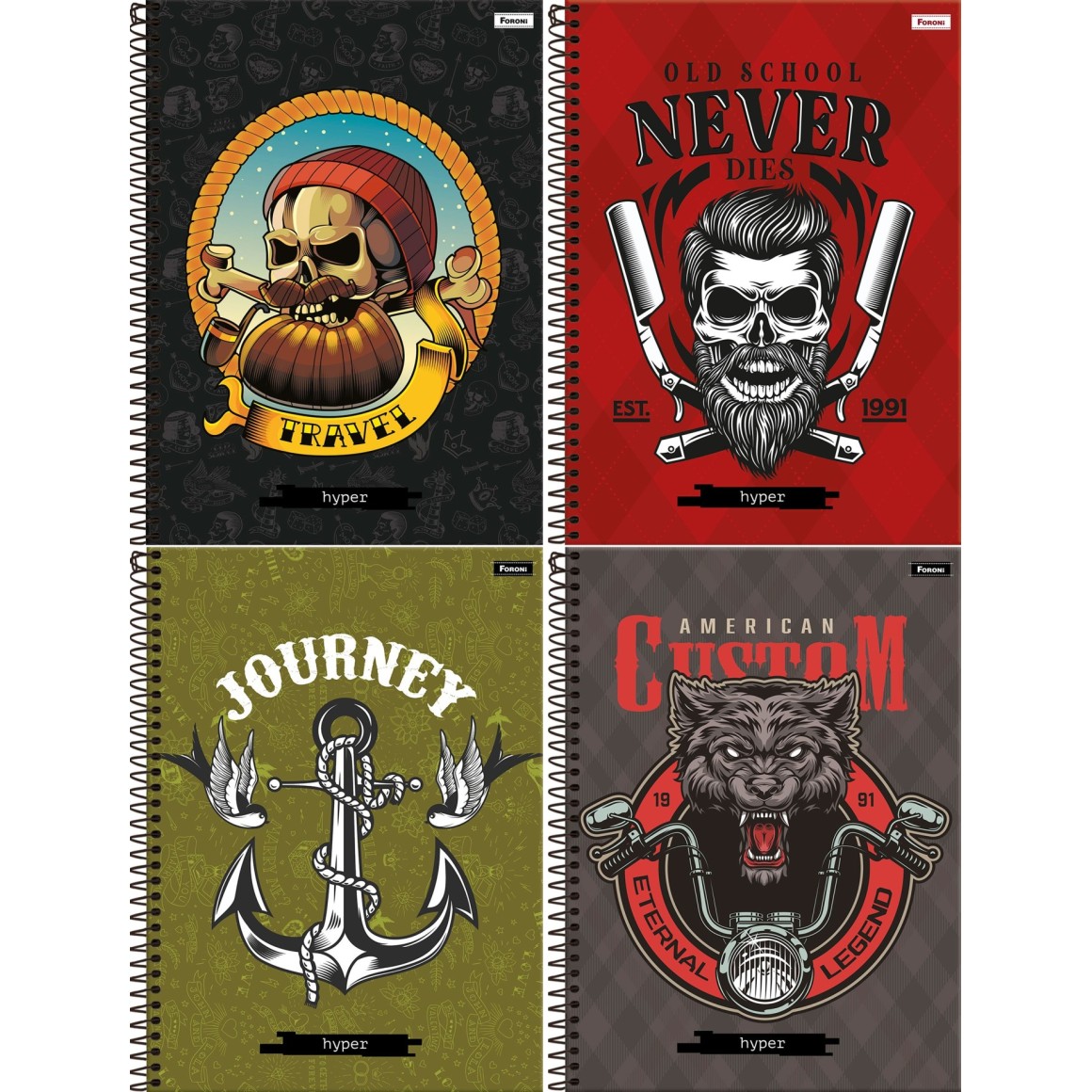 CADERNO 15X1 HYPER 240FLS FORONI