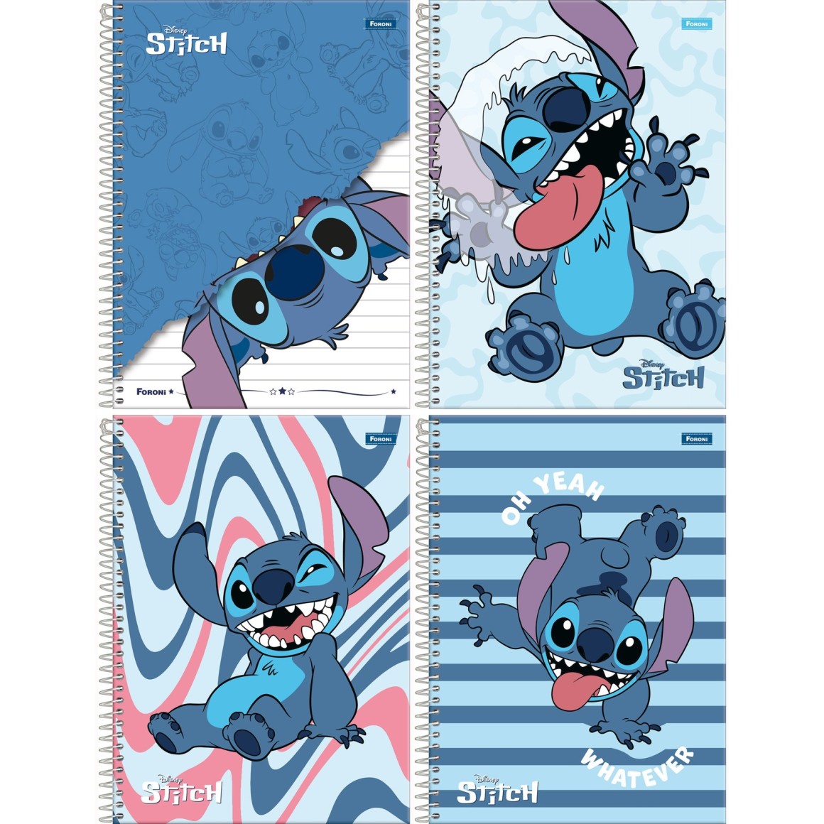 Caderno 1 Matéria Stitch 80fls Foroni