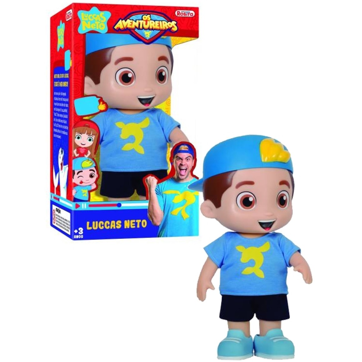 BONECO AVENTUREIRO AZUL 1240 BRINQUEDOS ROSITA