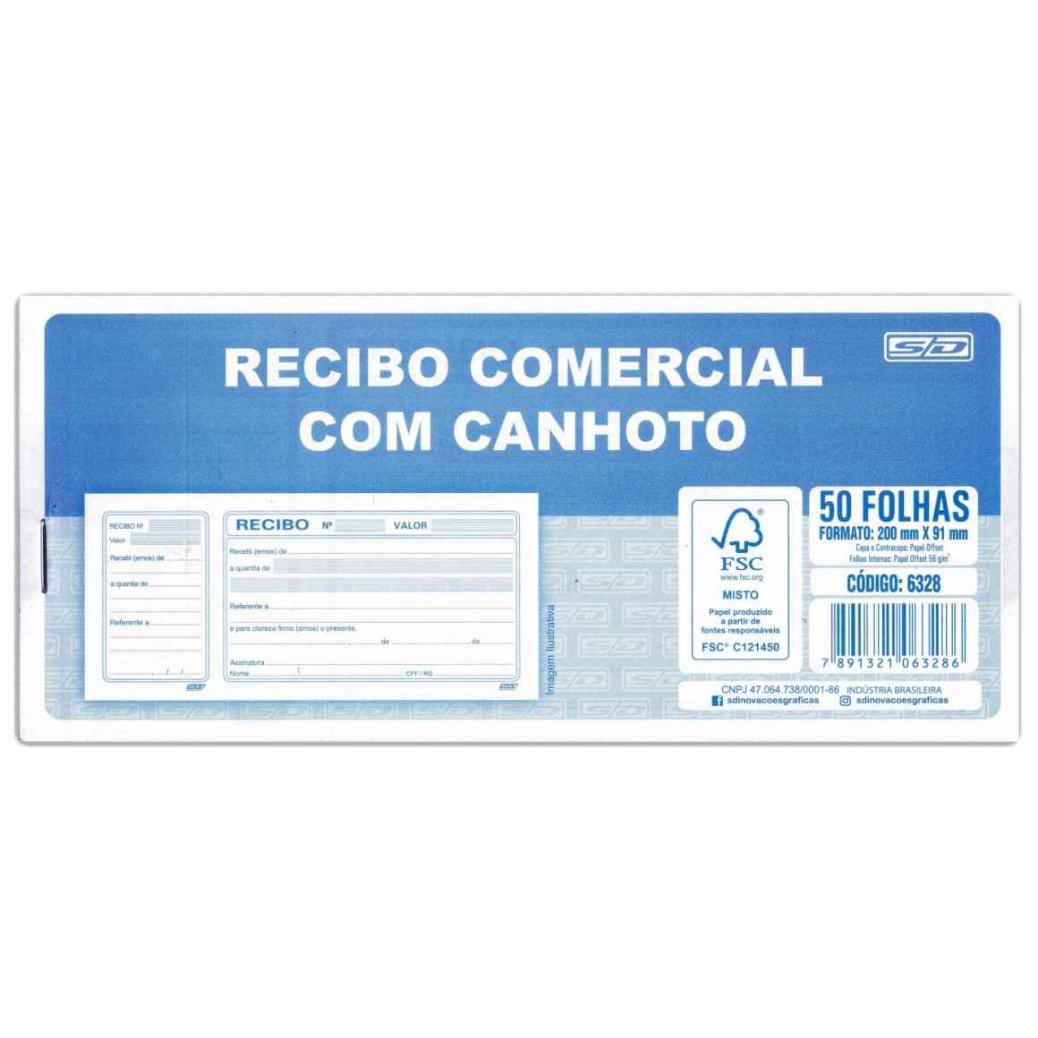 RECIBO COMERCIAL COM CANHOTO 50FLS SÃO DOMINGOS